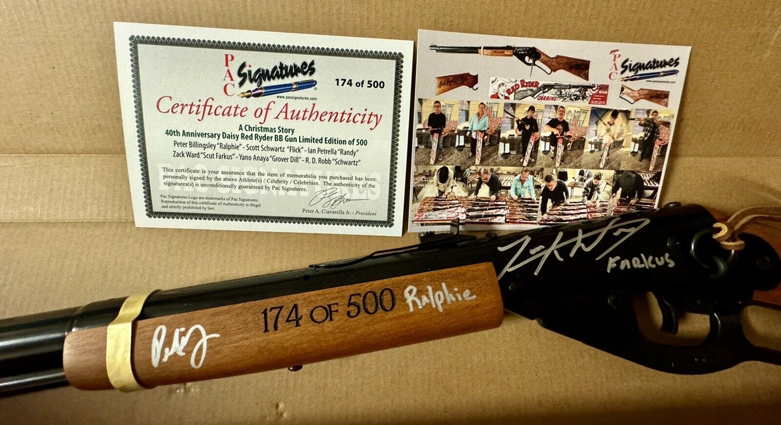 A Christmas Story Autographed 40th Anniversary Red Ryder BB Gun Signed ...