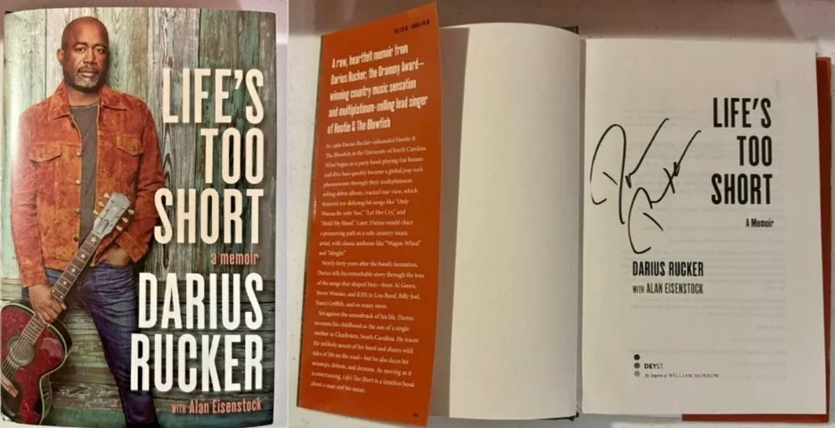 Darius Rucker Autographed Life's Too Short Book Hootie And The Blowfis ...